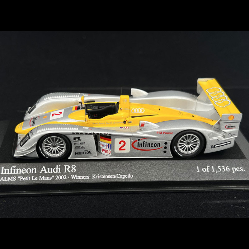 Audi R8 n° 2 Infineon Winner ALMS Petit Le Mans 2002 1/43 Minichamps ...