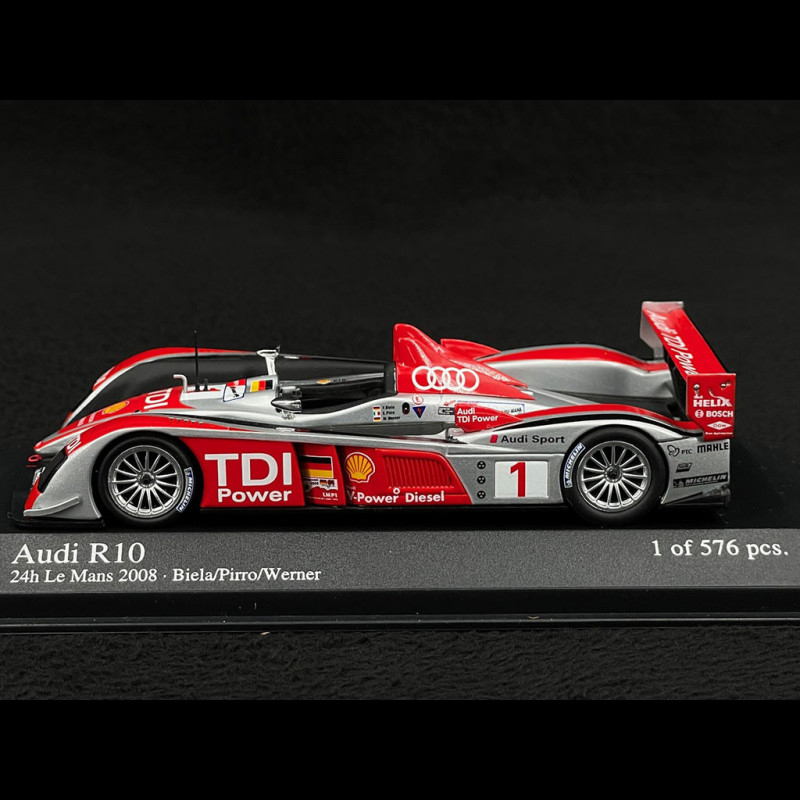 Audi R10 TDI n° 1 6th 24h Le Mans 2008 1/43 Minichamps 400089801