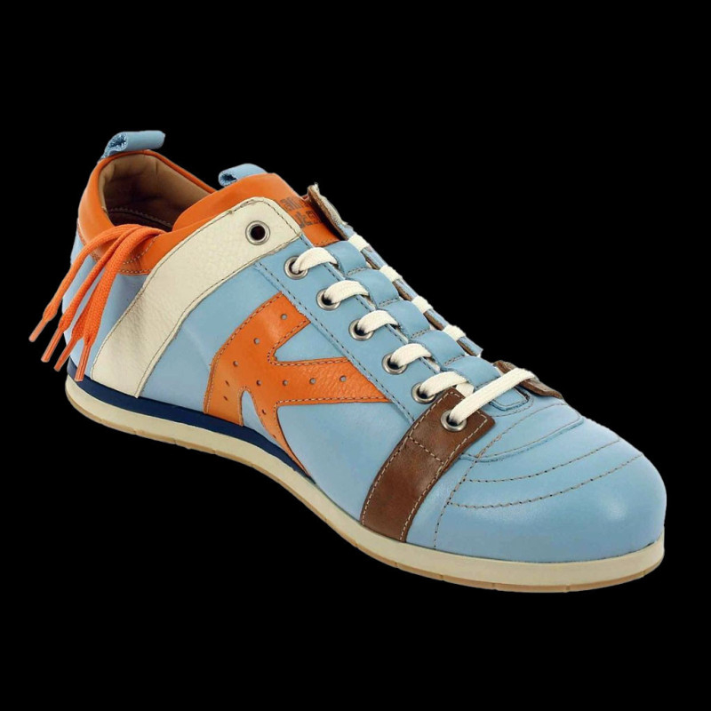 Chaussure Kamo-Gutsu The Original Tifo 042 Cuir Bleu Gulf / Orange ...