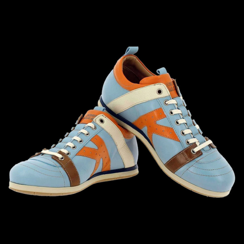 Chaussure Kamo-Gutsu The Original Tifo 042 Cuir Bleu Gulf / Orange ...