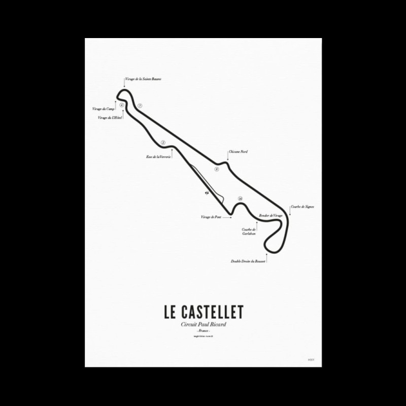 Affiche Circuit Castellet Paul Ricard A3 29,7 x 42 cm GP France F1 Poster