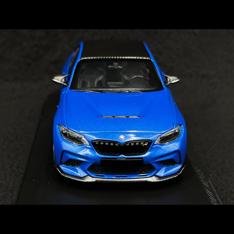 BMW M2 CS 2020 Typ F87 Blau metallic / Goldfelgen 1/43 Minichamps 410021025