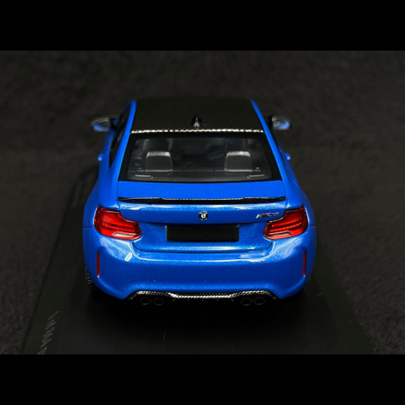 BMW M2 CS 2020 Type F87 Blue metallic / Gold rims 1/43 Minichamps 410021025