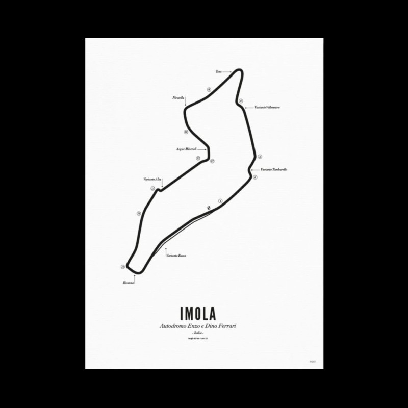 Poster Imola Circuit A4 21 x 29,7 cm GP San Marino F1