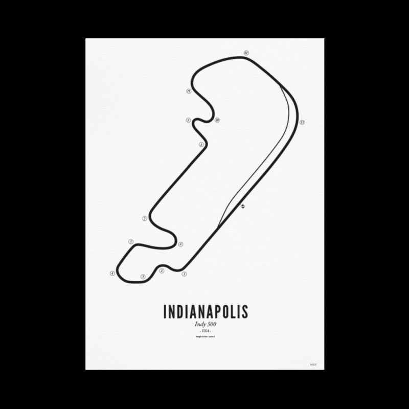 Affiche Circuit Indianapolis B2 50 x 70 cm 500 Miles d'Indianapolis Poster