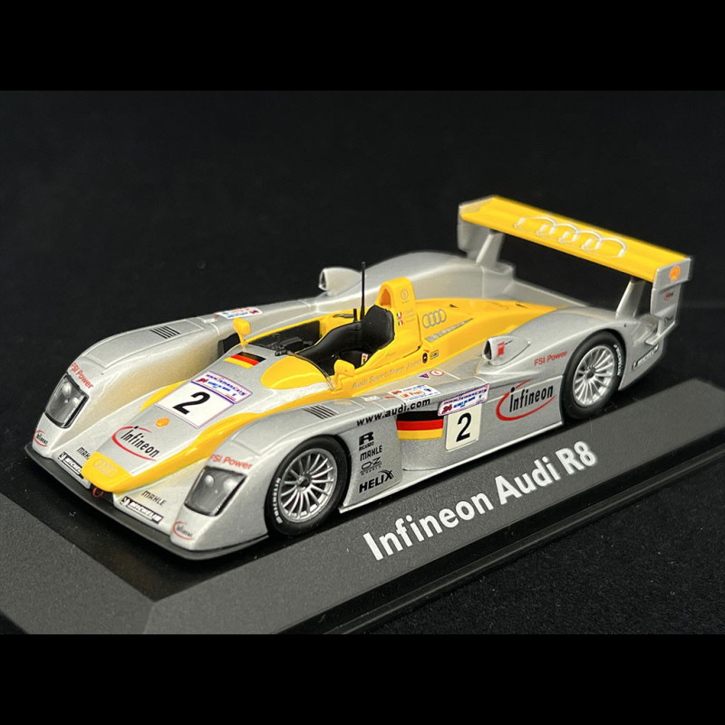 Infineon Audi R8 n° 2 2nd 24h Le Mans 2002 1/43 Minichamps 20000001409
