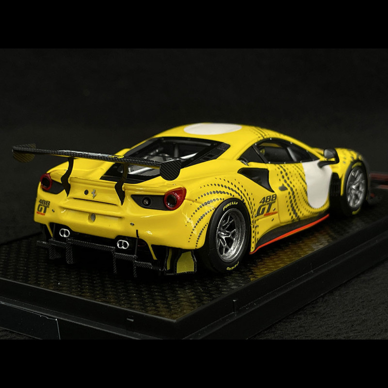 Ferrari 488 GT Modificata 2020 Yellow / Gray 1/43 BBR Models BBRC255