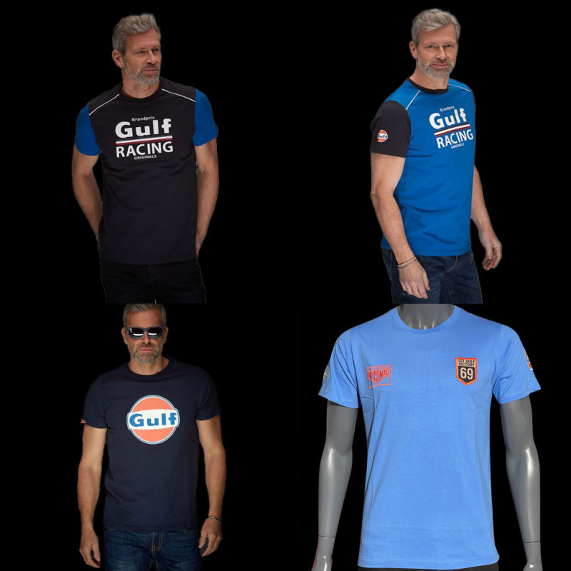 Set of 4 Gulf T-Shirt Racing Oil - Men