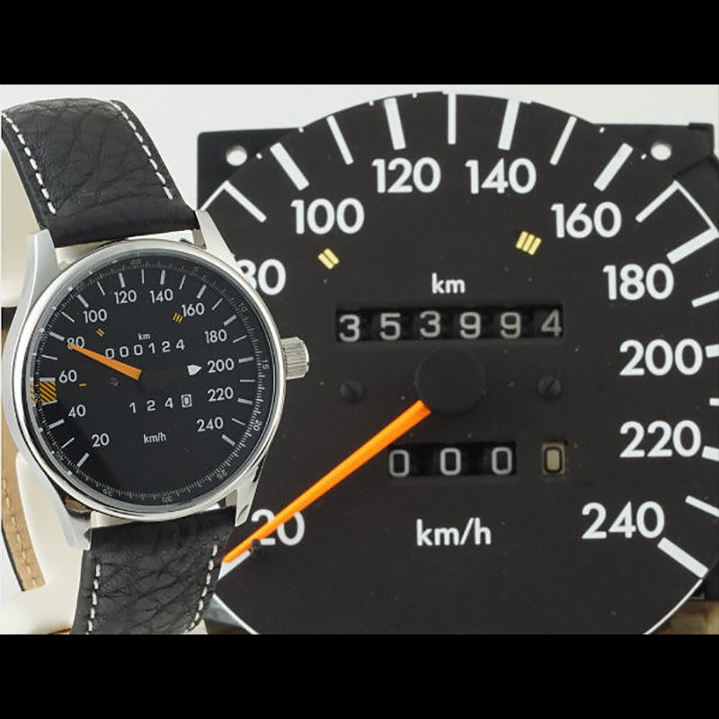 Mercedes-Benz W124 240 km/h speedometer Watch chrome case / chrome dial ...