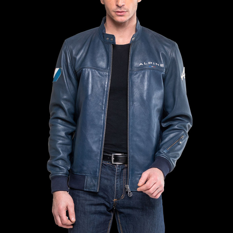 Alpine Leather jacket Collection Navy blue 27024-0012 - men