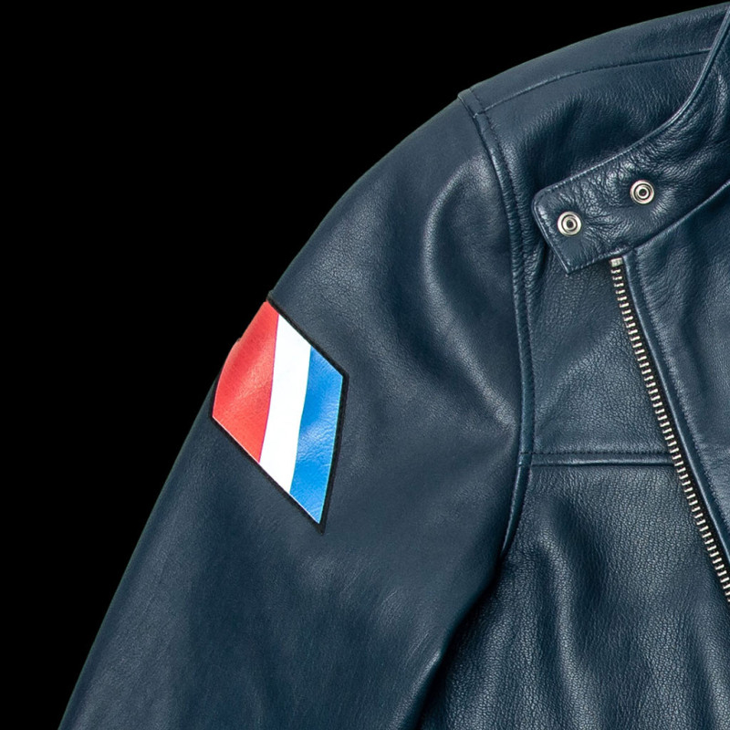 Leather jacket Alpine Collection Navy blue 27024-0012 - men