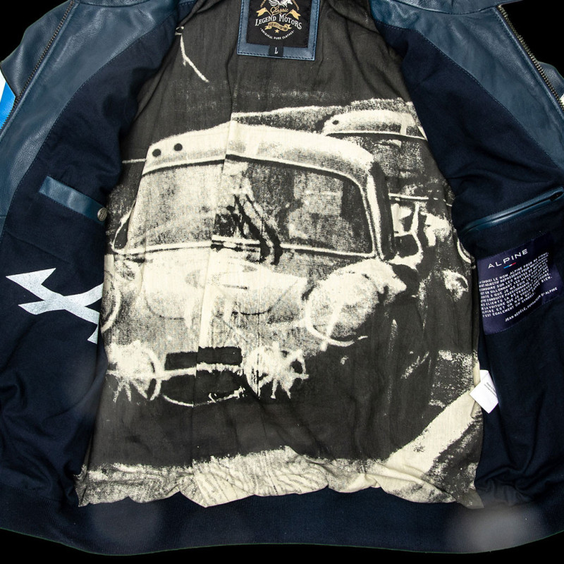 Leather jacket Alpine Collection Navy blue 27024-0012 - men