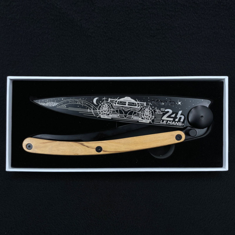 24h Le Mans Messer 100 Jahre Nachtausgabe Tattoo Titan Olivenholz Deejo ...
