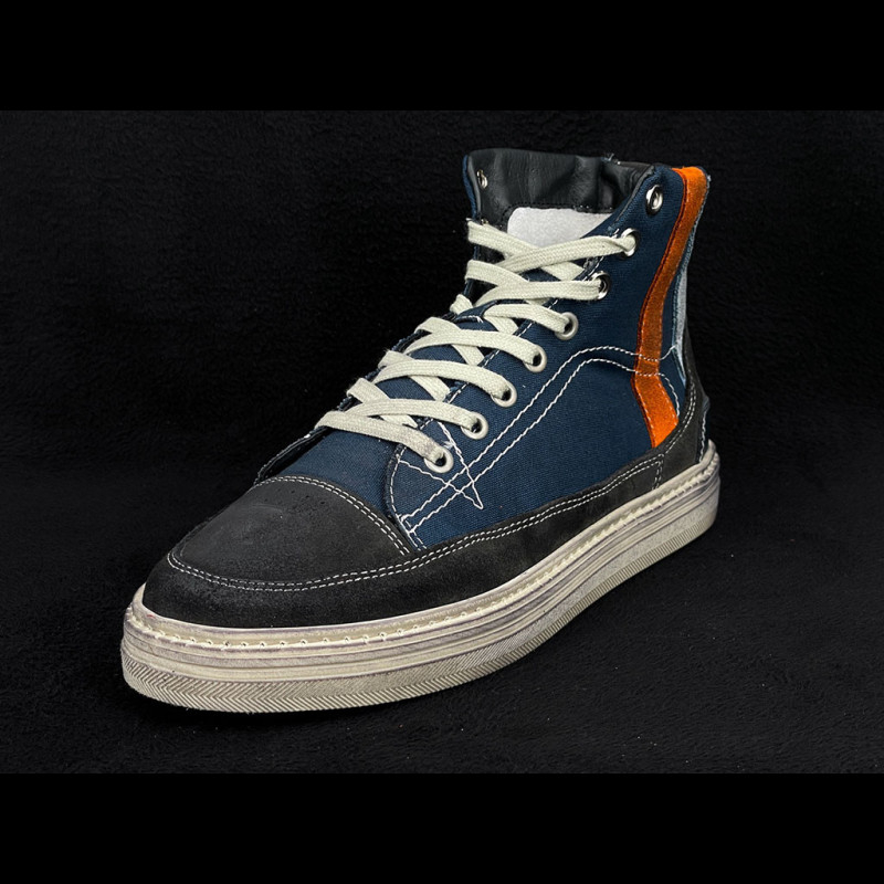 Dust & Fury Schuhe Monaco Finish Line Canvas / Leder Blau - Herren Made ...