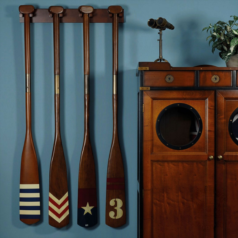 Wooden Exhibition rack for Decorative Oars Royal Barge 69 cm