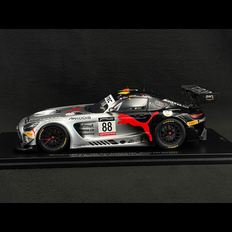 Mercedes AMG GT3 n° 88 Winner 24h Spa 2022 Akkodis ASP 1/18 Spark 18SB050