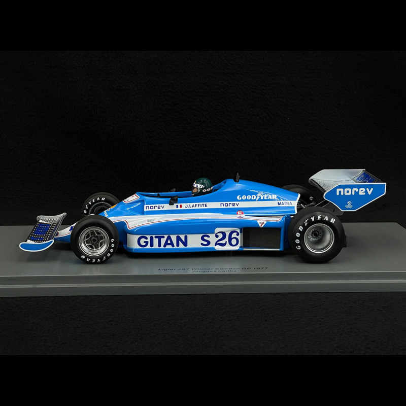 Jacques Laffite Ligier JS7 n° 26 Winner 1977 Swedish F1 Grand Prix 1/18 ...