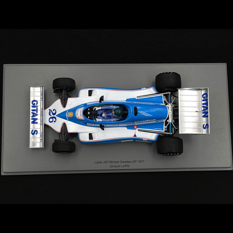 Jacques Laffite Ligier JS7 n° 26 Winner 1977 Swedish F1 Grand Prix 1/18 ...