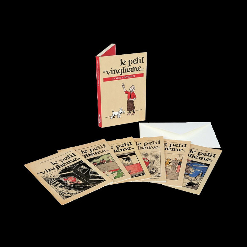 Tintin Postcards Set of 6 Le Petit Vingtième Double Flap 10 x 15 cm 31313