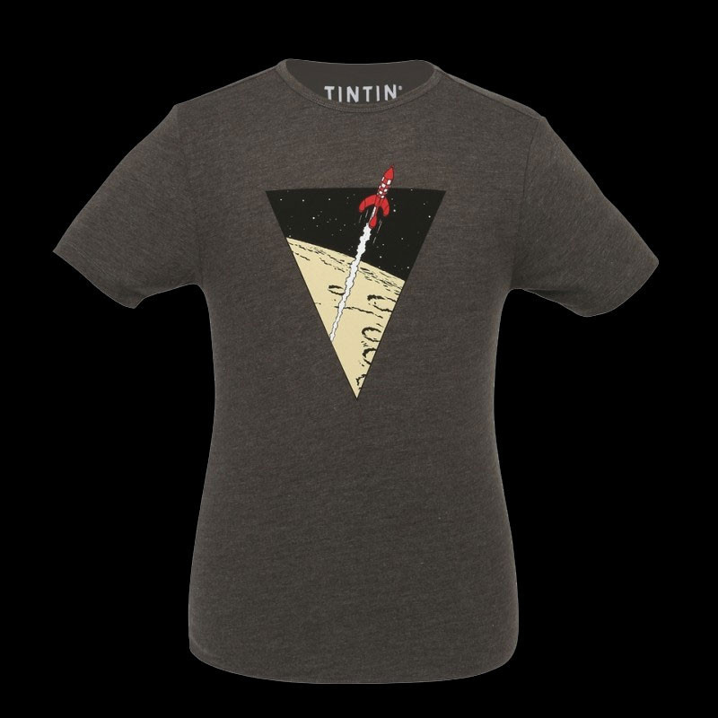 Tintin T-Shirt Rocket Destination Moon - Explorers on the Moon Dark ...