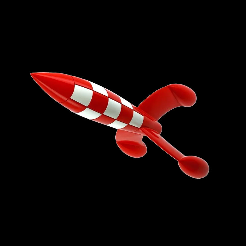 Tim und Struppi Rakete - Schritte auf dem Mond Resin 30 cm 46949