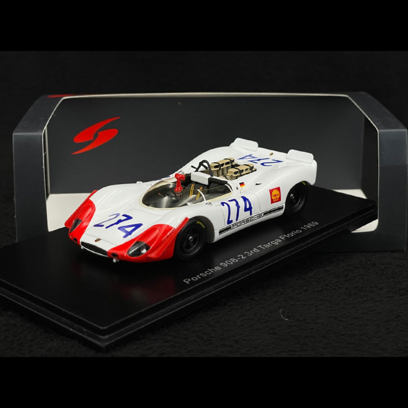 Porsche 908 /02 n° 274 3ème Targa Florio 1969 Hans Herrmann 1/43 Spark S9246