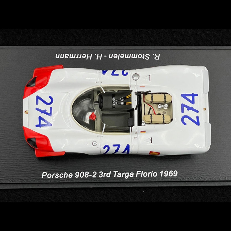 Porsche 908 /02 n° 274 3ème Targa Florio 1969 Hans Herrmann 1/43 Spark S9246