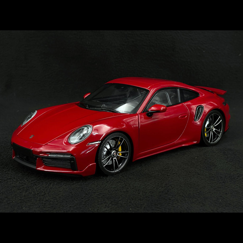 Porsche 911 Turbo S Coupe Sport Design Type 992 2021 Rouge Carmin 1/18 ...