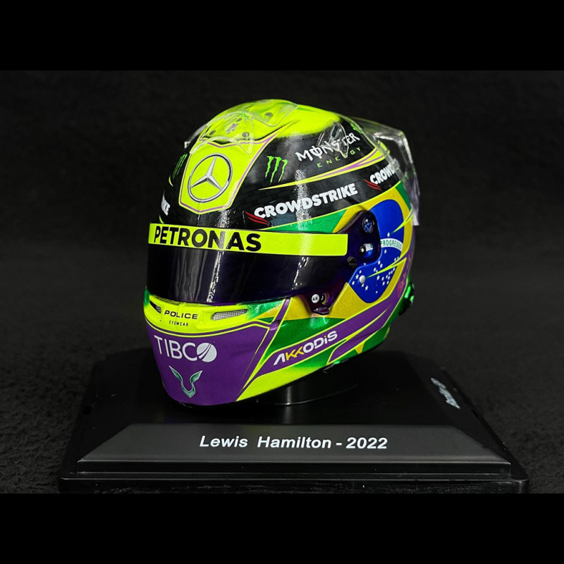 Lewis Hamilton Helm Mercedes-AMG Nr 44 Platz 2. 2022 Brazil F1 Grand ...