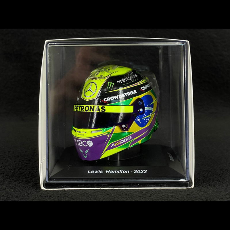 Lewis Hamilton Helm Mercedes-AMG Nr 44 Platz 2. 2022 Brazil F1 Grand ...