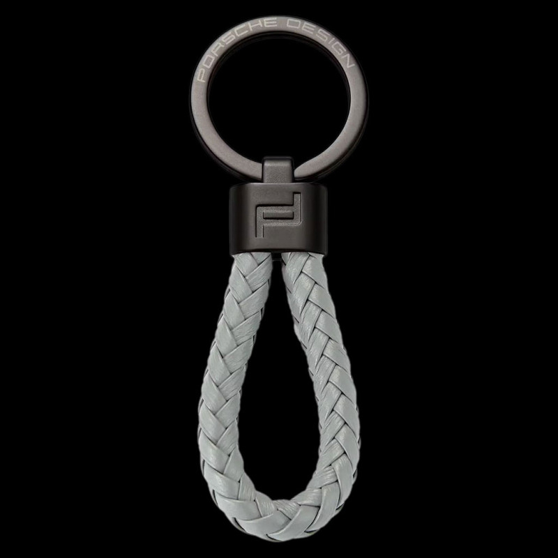 Porsche Design Keyring Cord Leather - Grey 4056487038957