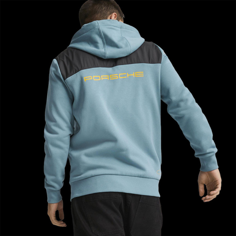 Porsche Jacket Turbo Puma Blue / Black Hooded Jacket 621023-02 - Men