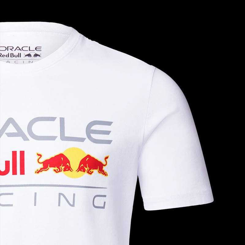 Red Bull T-shirt Verstappen White Logo Core White TU3307 - Unisex