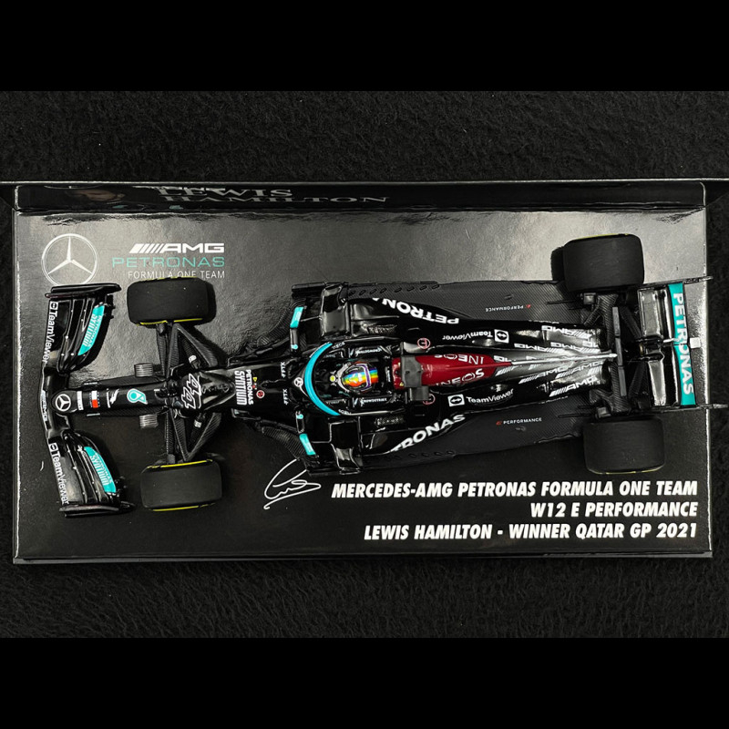 Lewis Hamilton Mercedes-AMG Petronas W12 n° 44 Vainqueur GP Qatar 2021 F1 1/43 Minichamps 410212144