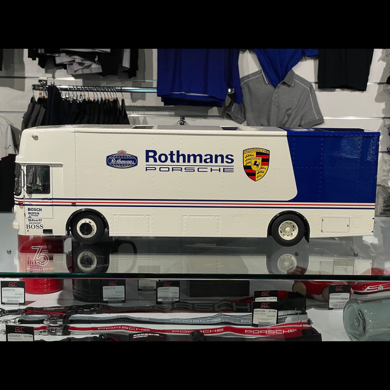 Mercedes-Benz O317 Transporter Truck Porsche Rothmans 1984 White 1/18 Schuco 450032800