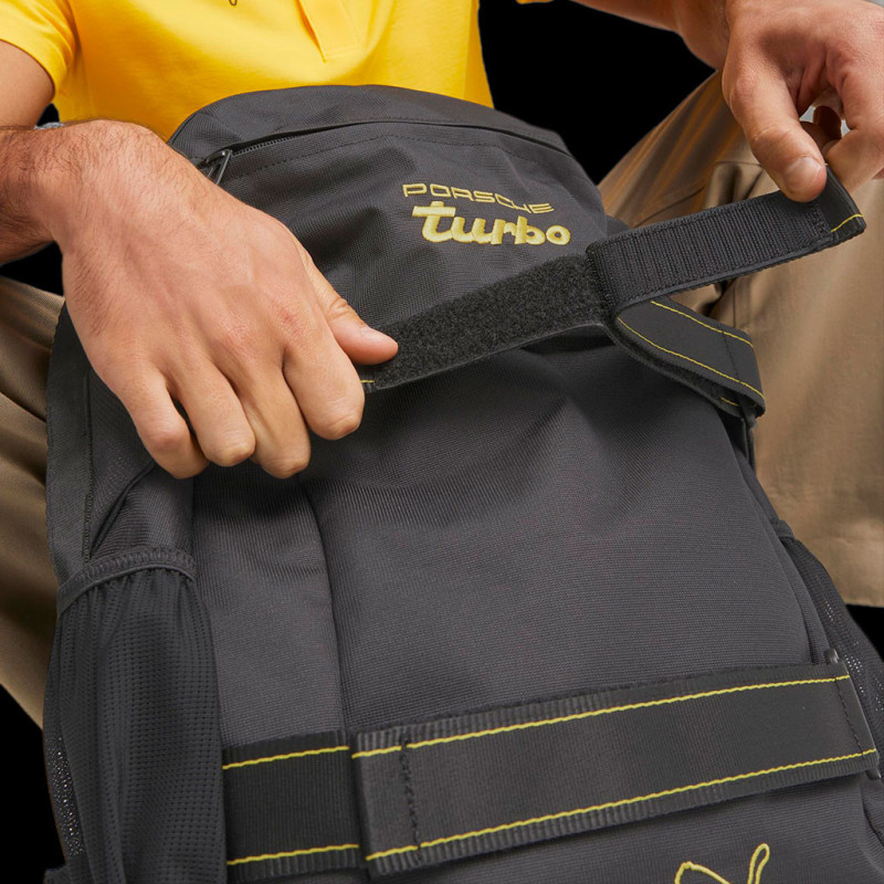 Porsche Backpack Turbo Legacy Puma Tarpaulin Black / Yellow 079834_01