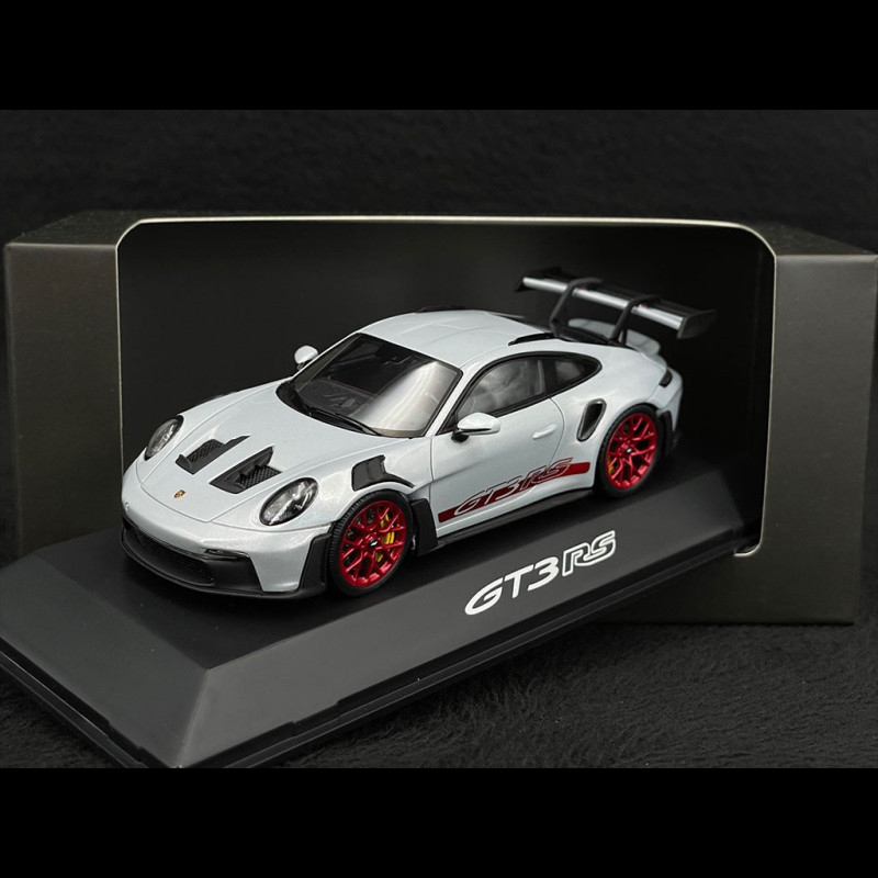 Porsche 911 GT3 RS Type 992 2023 Eisgrau / Pyrorot Streifen 1/43 Spark WAP0201530P001