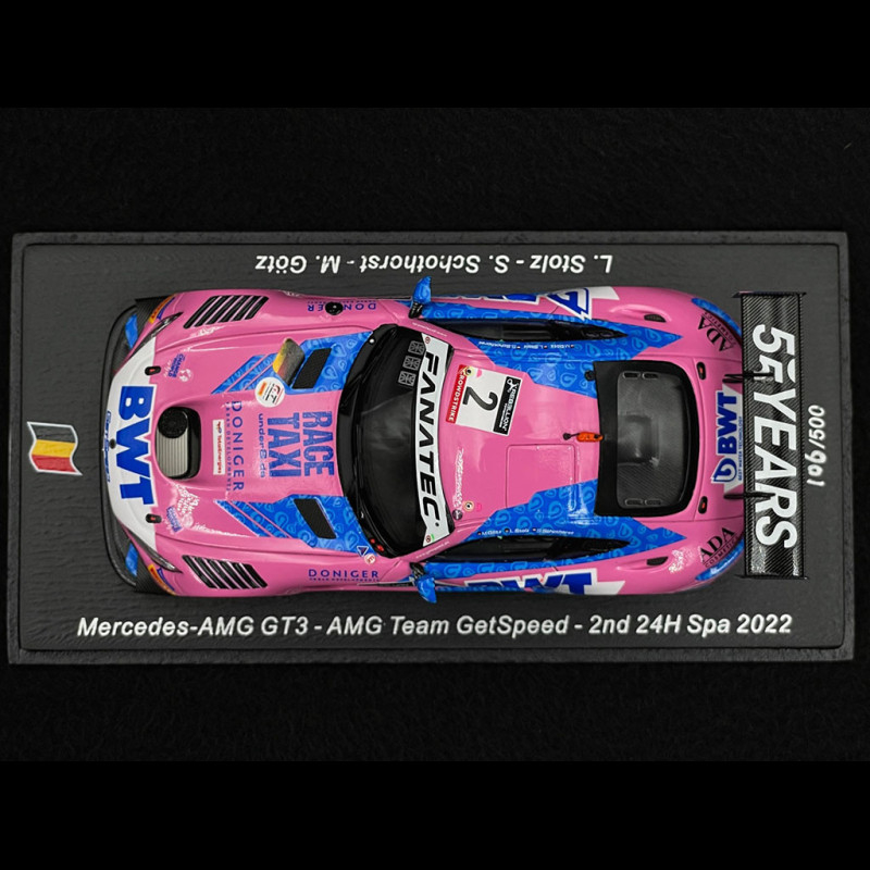 Mercedes-AMG GT3 Nr 2 Platz 2. 24h Spa 2022 Getspeed BWT 1/43 Spark SB501