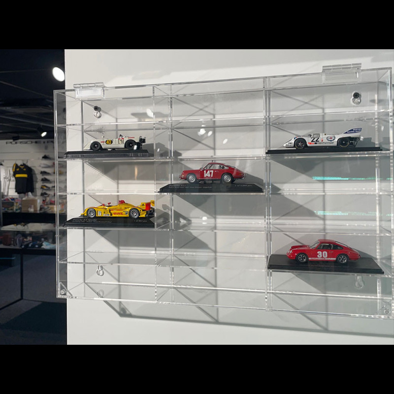 Wandvitrine für 18 Modellautos Spark / Minichamps 1/43 Premium
