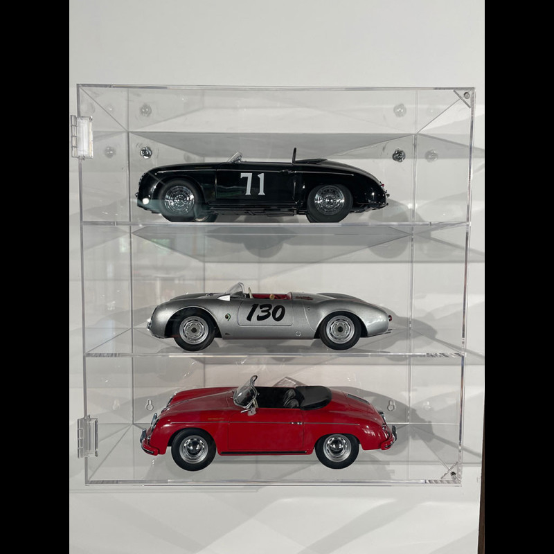 Wall Display Case for Diecast 3 Models Spark / Minichamps / Schuco 1/12 ...