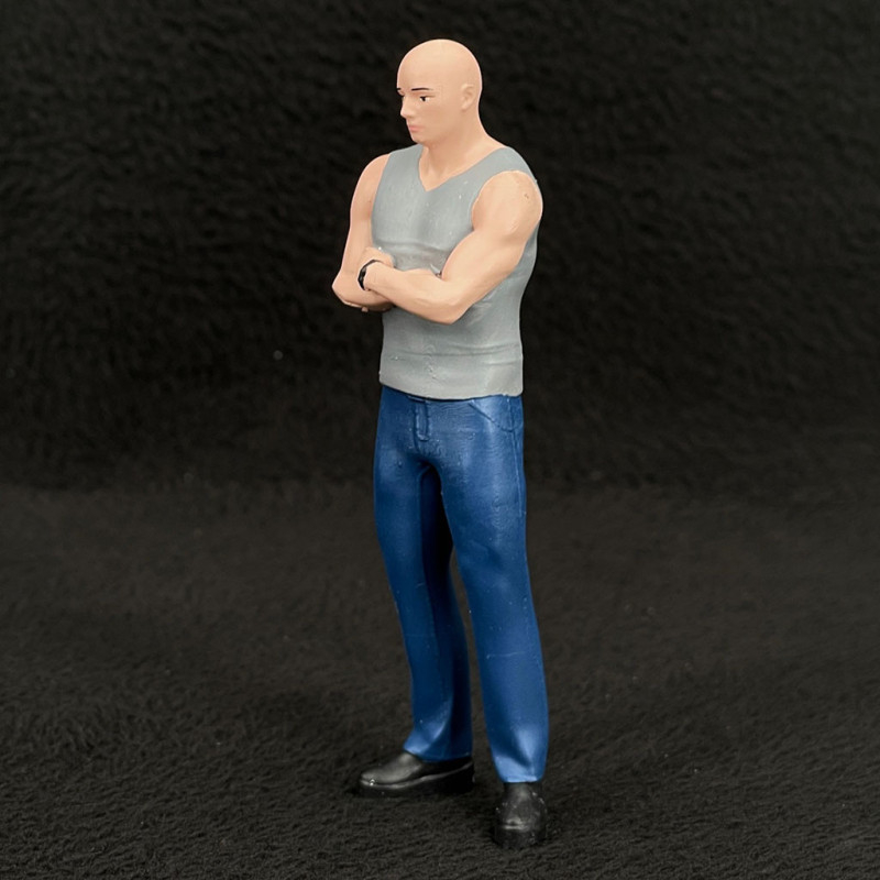 Figurine homme musclé Street race driver Diorama 1/18 Premium 18005