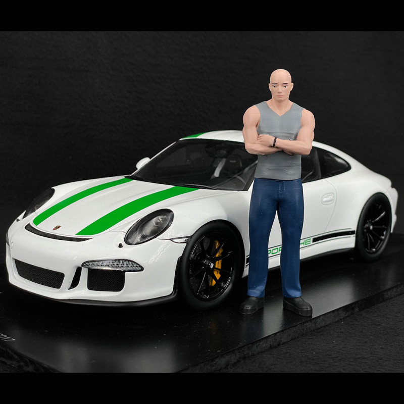 Figurine muscle man Street race driver Diorama 1/18 Premium 18005