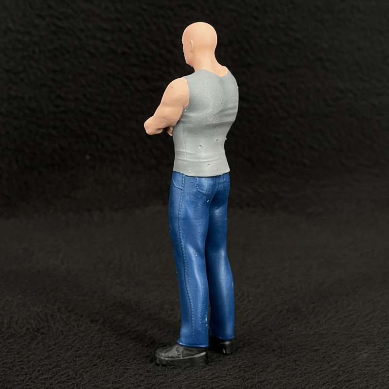 Figurine homme musclé Street race driver Diorama 1/18 Premium 18005