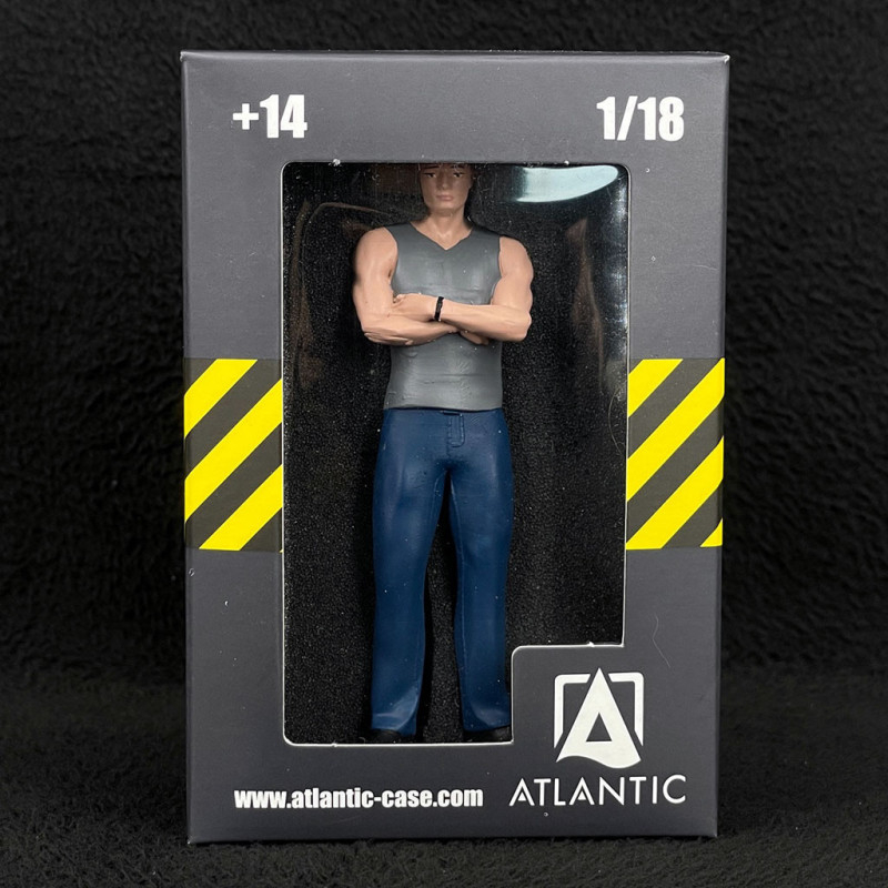 Figurine muscle man Street race driver Diorama 1/18 Premium 18005