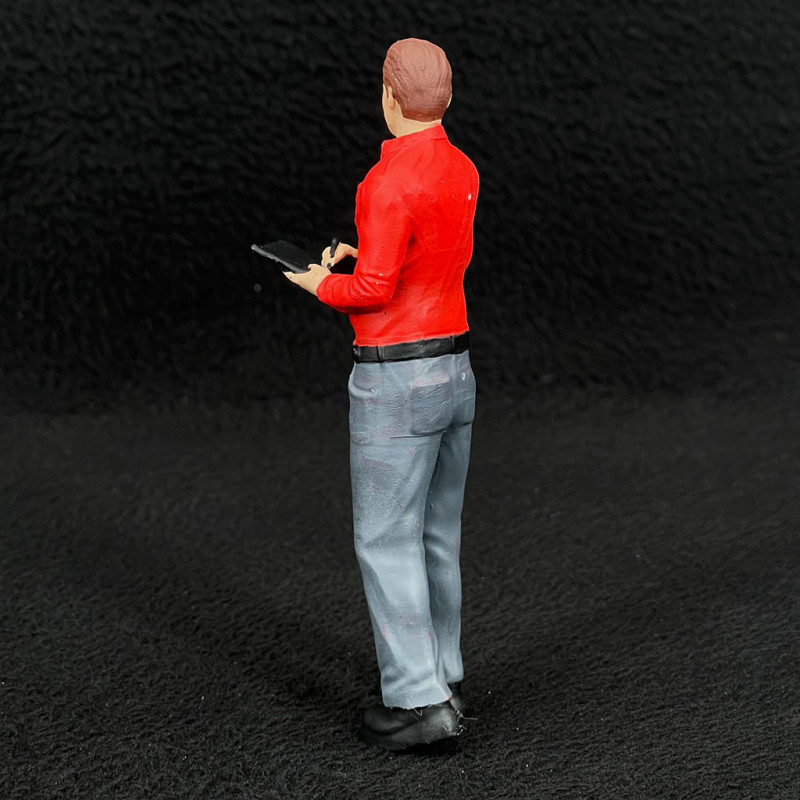 Figurine man in shirt Journalist reporter Diorama 1/18 Premium 18007