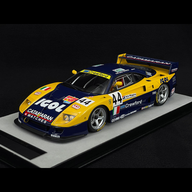 Ferrari F40 GTE 3.5L Turbo V8 n° 44 24h Le Mans 1996 Ennea Igol 1/18 Tecnomodel TM18-286B