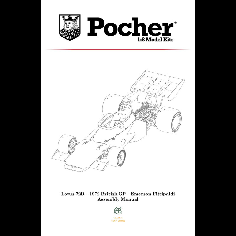 Lotus 72 D F1 Kit John Player Special 1972 Winner British Grand Prix 1/ ...