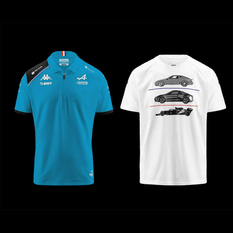 Duo Alpine Polo + Alpine T-shirt F1 Team Ocon Gasly Kappa