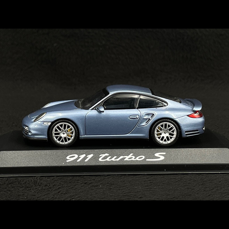 Porsche 911 Turbo S type 997 Mk II 2011 Ice blue metallic 1/43 ...