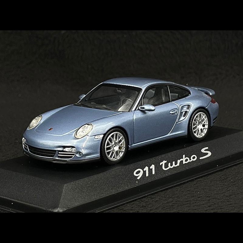 Porsche 911 Turbo S type 997 Mk II 2011 Ice blue metallic 1/43 ...